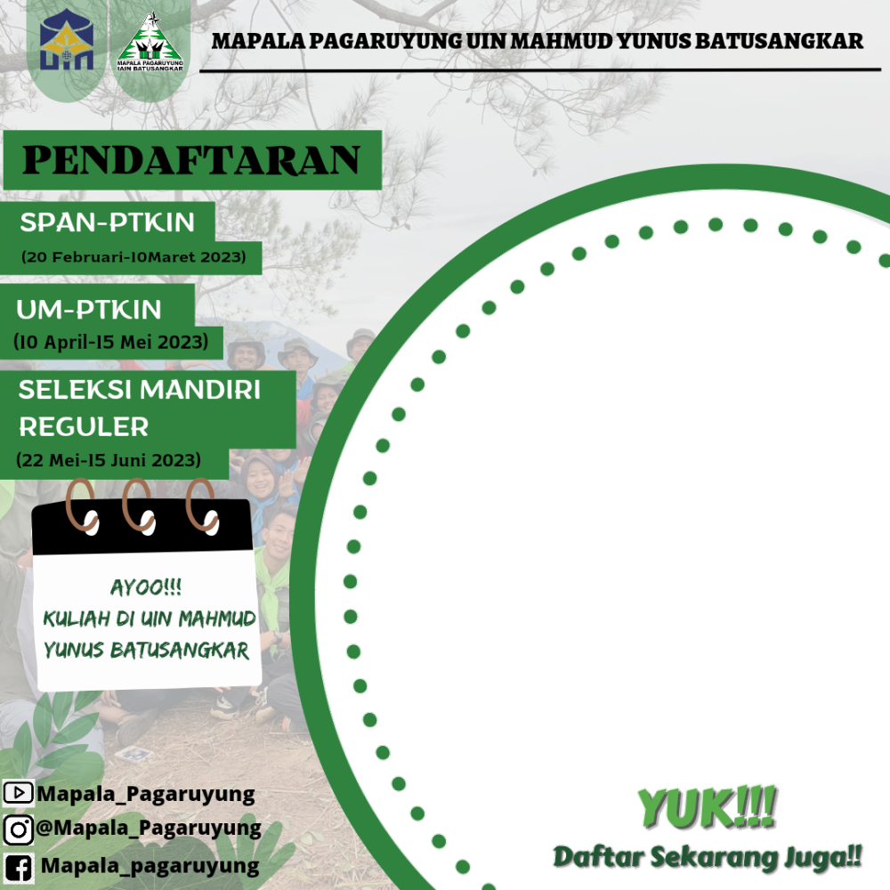 Daftar Sekarang Juga di UIN Mahmud Yunus Batusangkar - RajaFrame.com